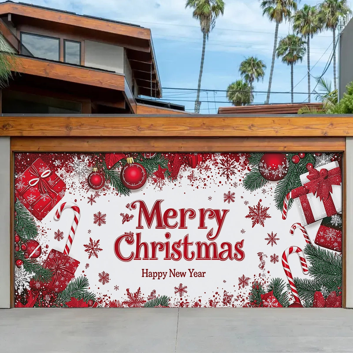 Shineful Garage Door Banner Decoration Christmas Background – Shineful.net